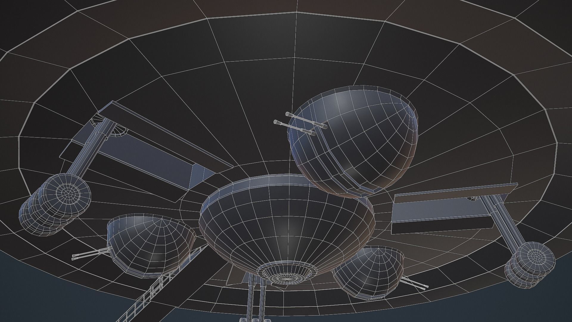 3D model RIGGED WWII German Nazi UFO Prototype Haubenu II VR / AR / low ...