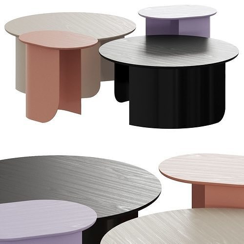 Fest Plateau Side and Coffee Tables 3D model | CGTrader