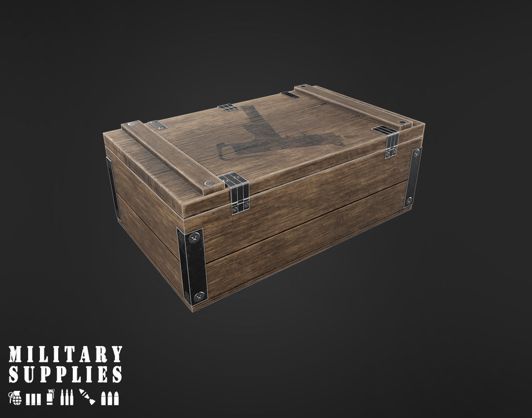 3D model Military Supplies Pack - Small Gun Box VR / AR / low-poly ...