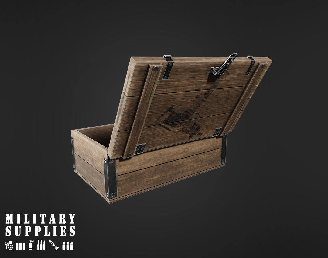 3D model Military Supplies Pack - Small Gun Box VR / AR / low-poly ...