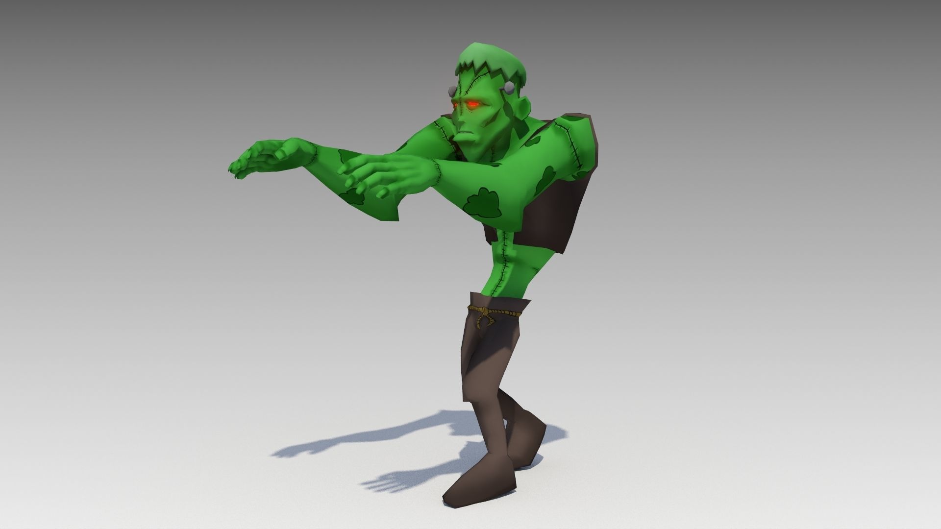 3D model Frankenstein Toon VR / AR / low-poly rigged animated | CGTrader