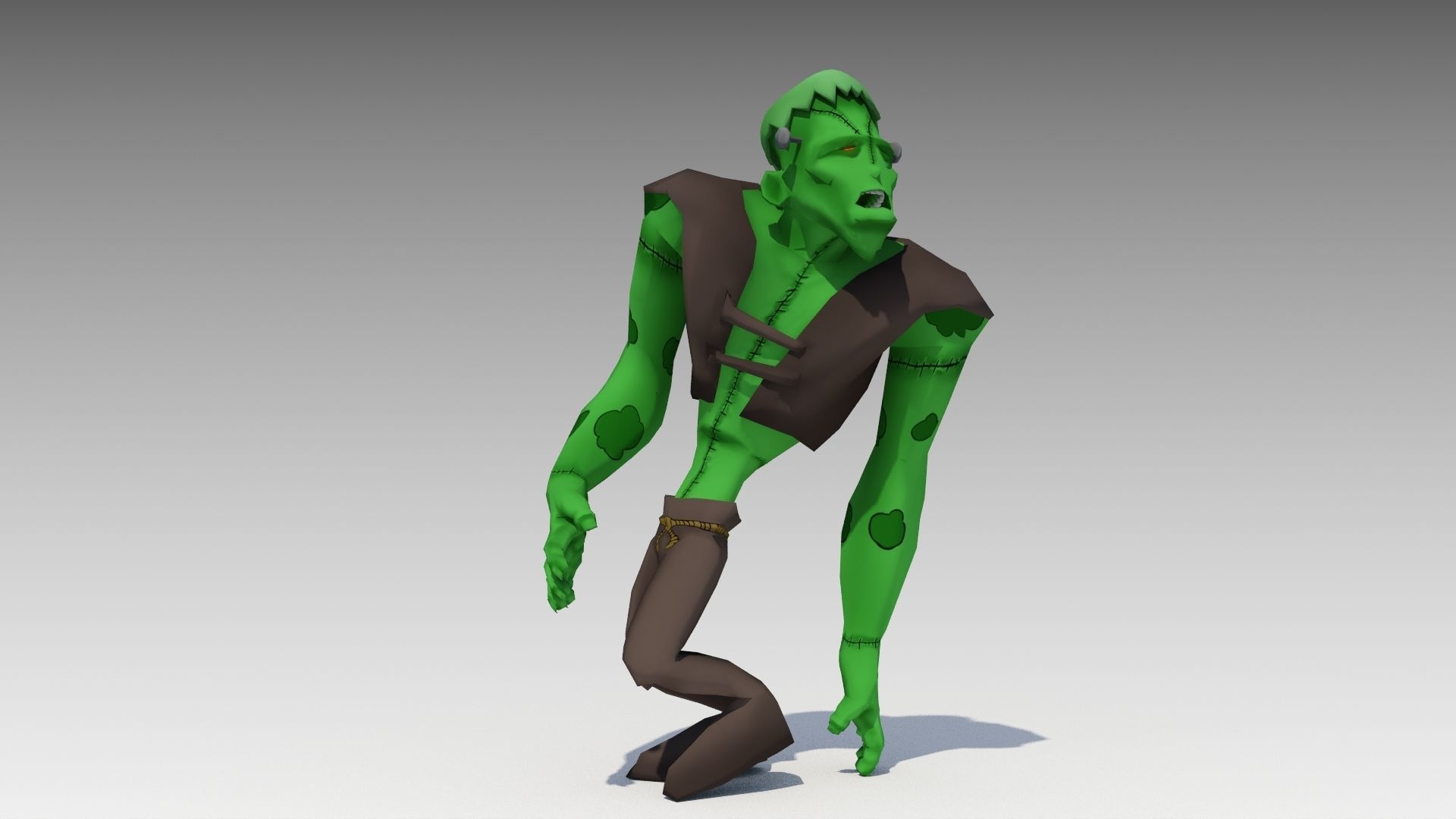 3D model Frankenstein Toon VR / AR / low-poly rigged animated | CGTrader