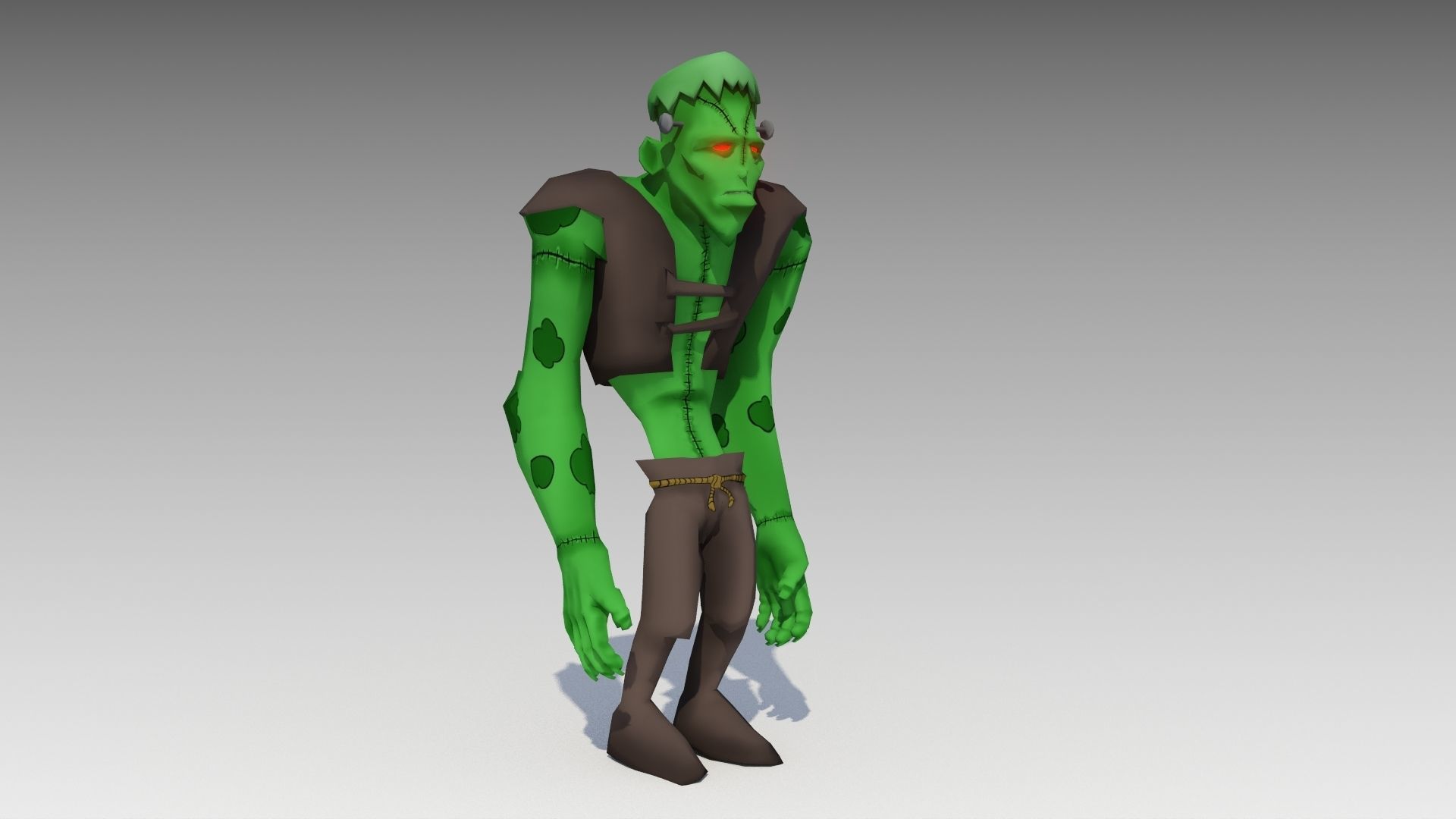 3D model Frankenstein Toon VR / AR / low-poly rigged animated | CGTrader