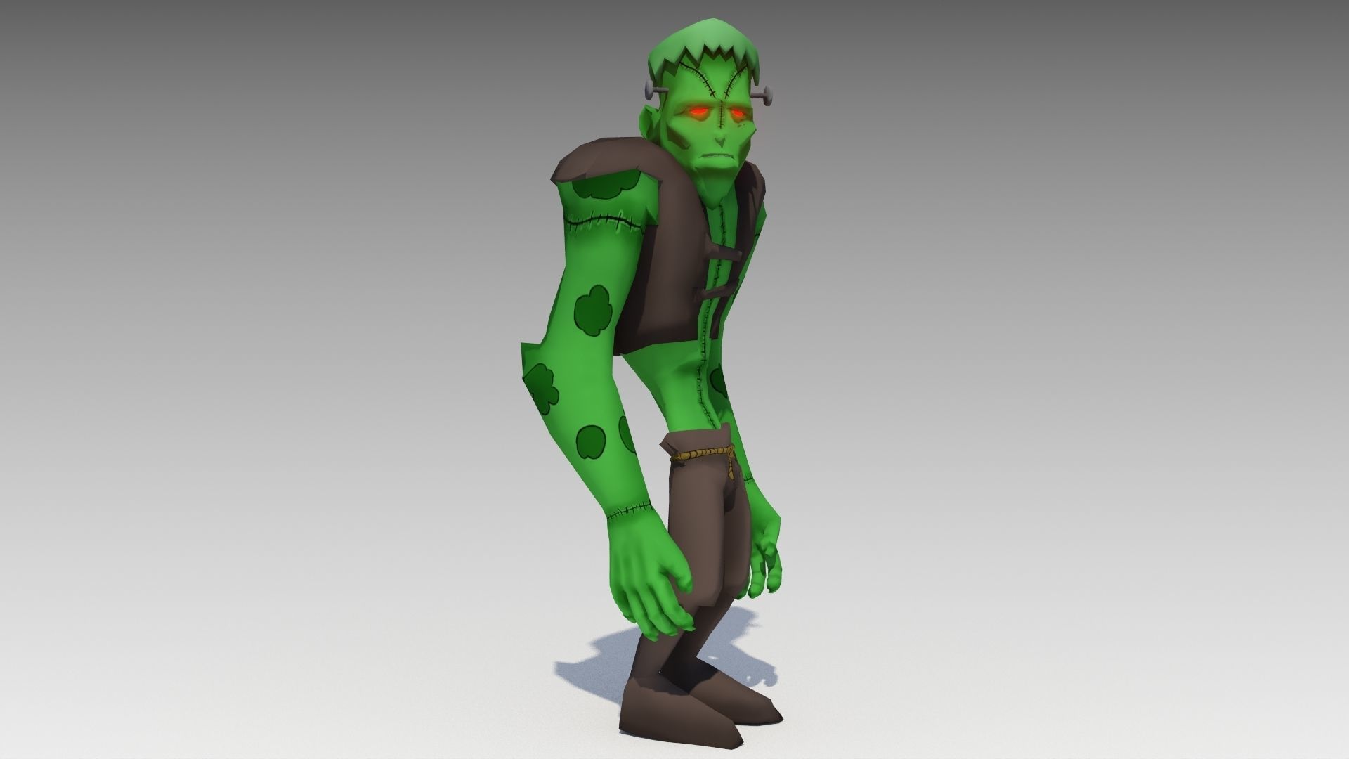 3D model Frankenstein Toon VR / AR / low-poly rigged animated | CGTrader