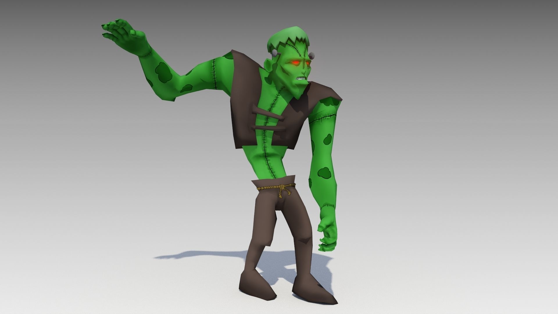 3D model Frankenstein Toon VR / AR / low-poly rigged animated | CGTrader