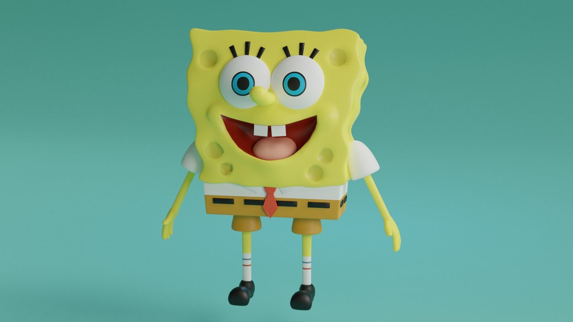 Spongebob squarepants 3D model animated rigged | CGTrader