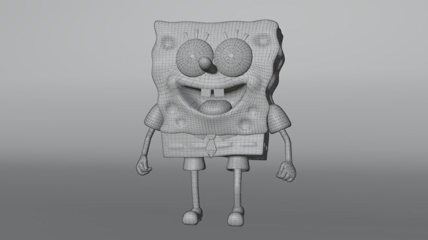 Spongebob squarepants 3D model animated rigged | CGTrader