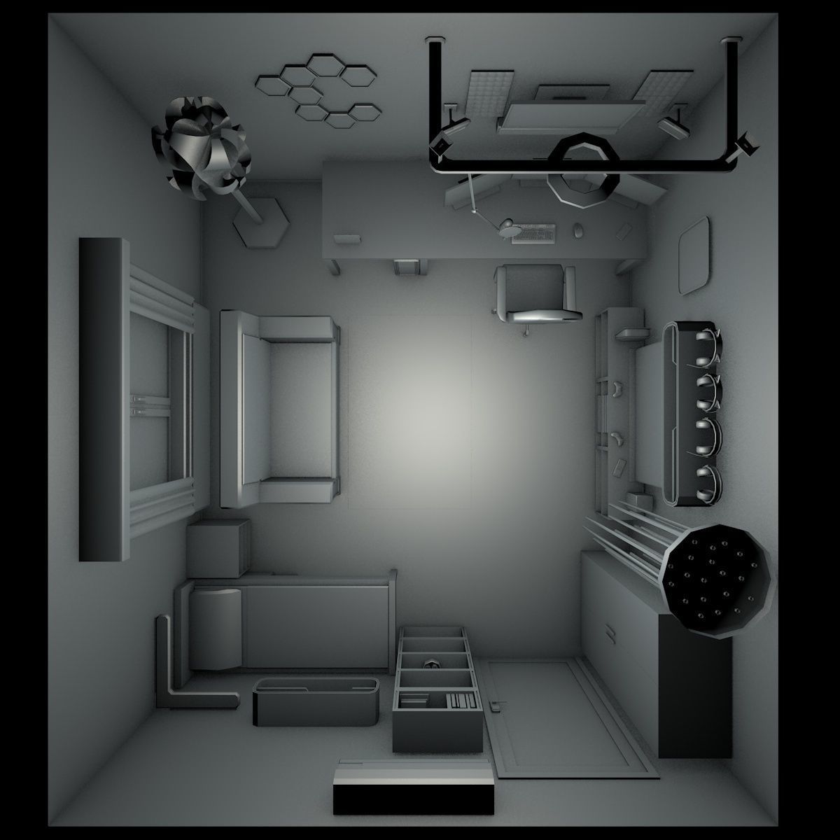 3D model Gamer Live Streamer Room VR / AR / low-poly | CGTrader