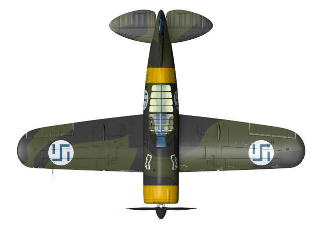 Brewster F2A Buffalo B239 3D model | CGTrader