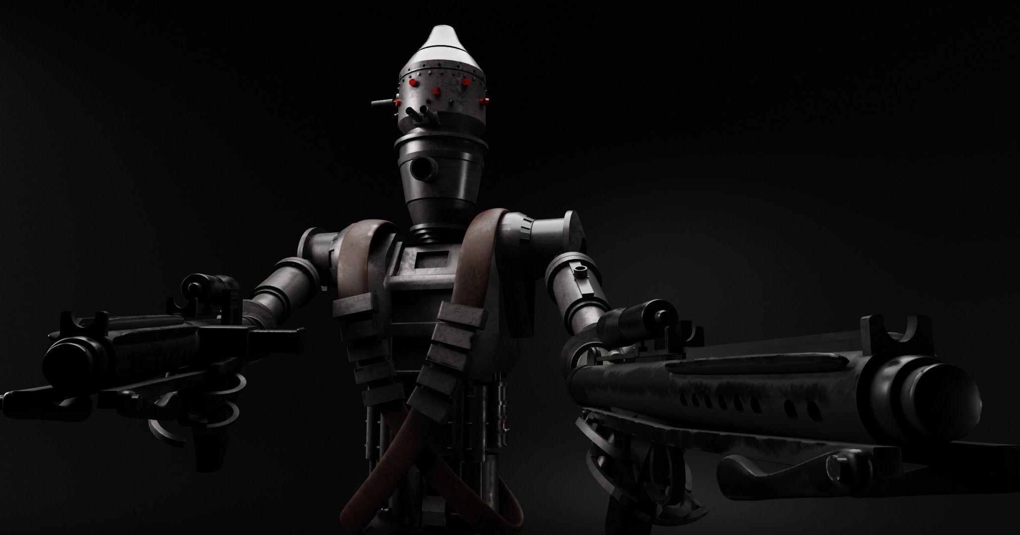 IG Assassin Droid and Blaster 3D model animated rigged | CGTrader