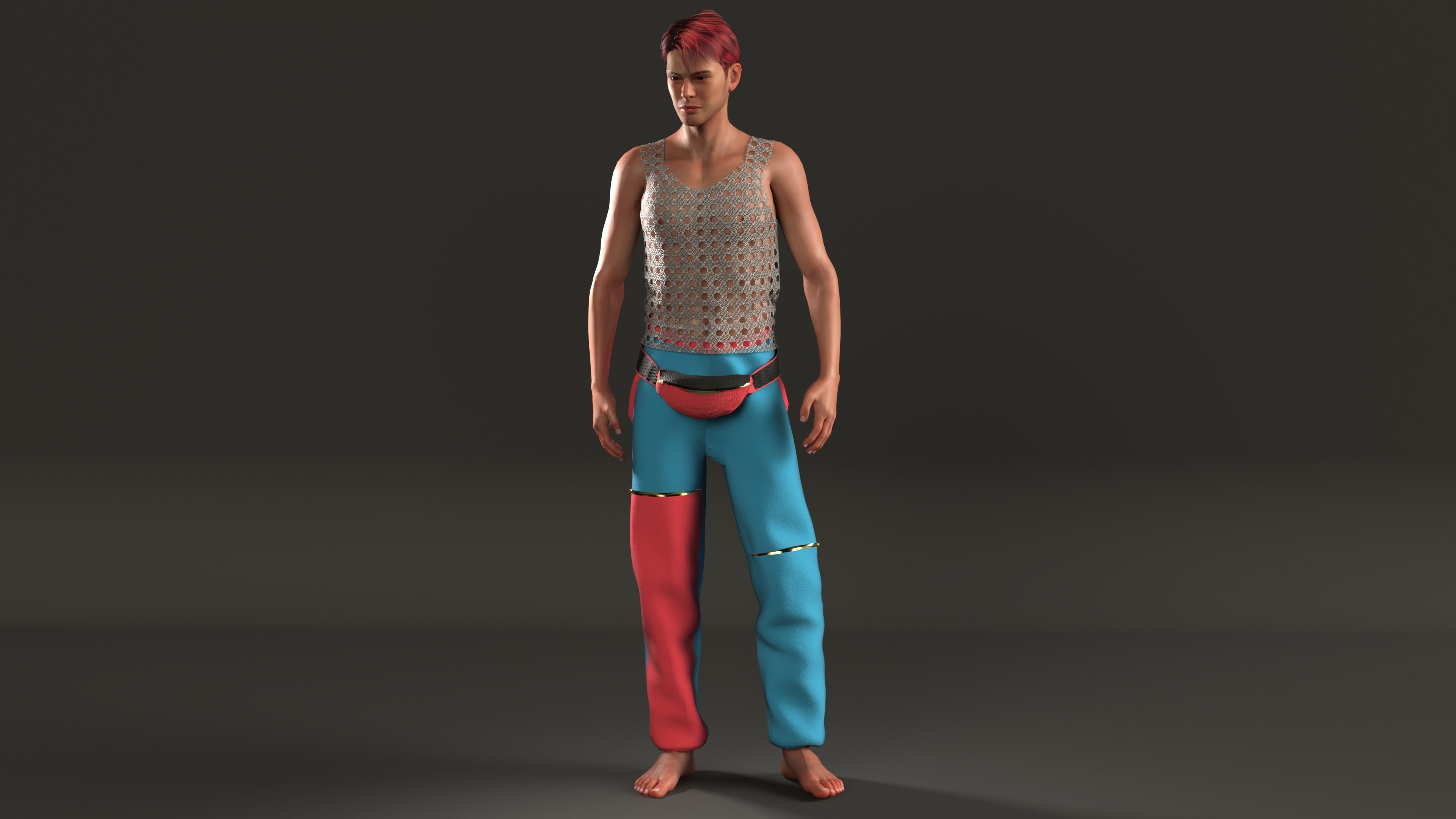 FREE Cyberpunk Male Outfit - Marvelous Designer free 3D model | CGTrader