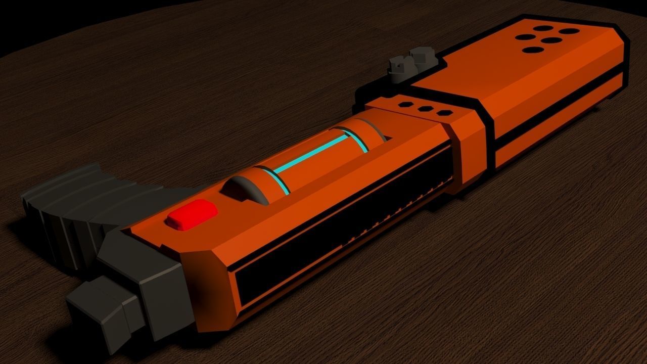 3D model Futuristic Blaster low poly VR / AR / low-poly | CGTrader