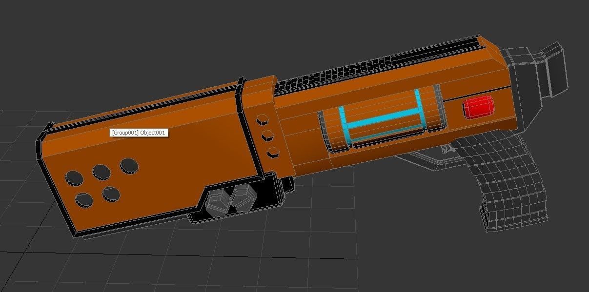 3D model Futuristic Blaster low poly VR / AR / low-poly | CGTrader