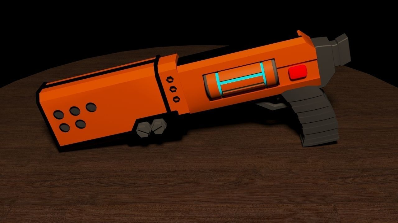 3D model Futuristic Blaster low poly VR / AR / low-poly | CGTrader