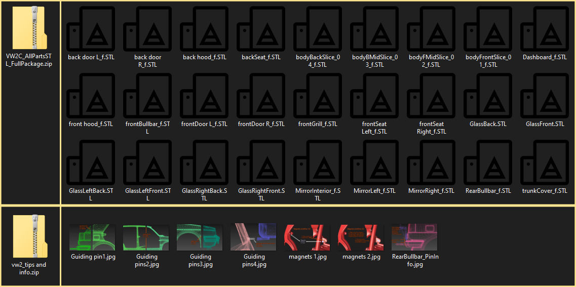 Volkswagen Golf II Country - Body and Interior 3D model 3D printable ...