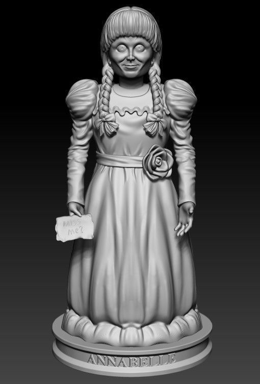 ANNABELLE doll holding rose 3D model | CGTrader
