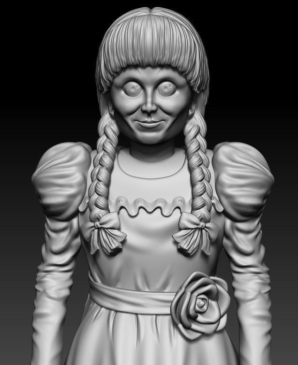 ANNABELLE doll holding rose 3D model | CGTrader