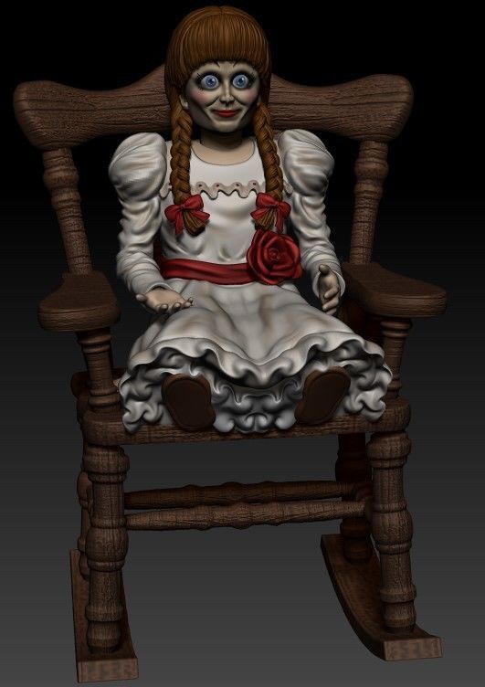 ANNABELLE doll holding rose 3D model | CGTrader