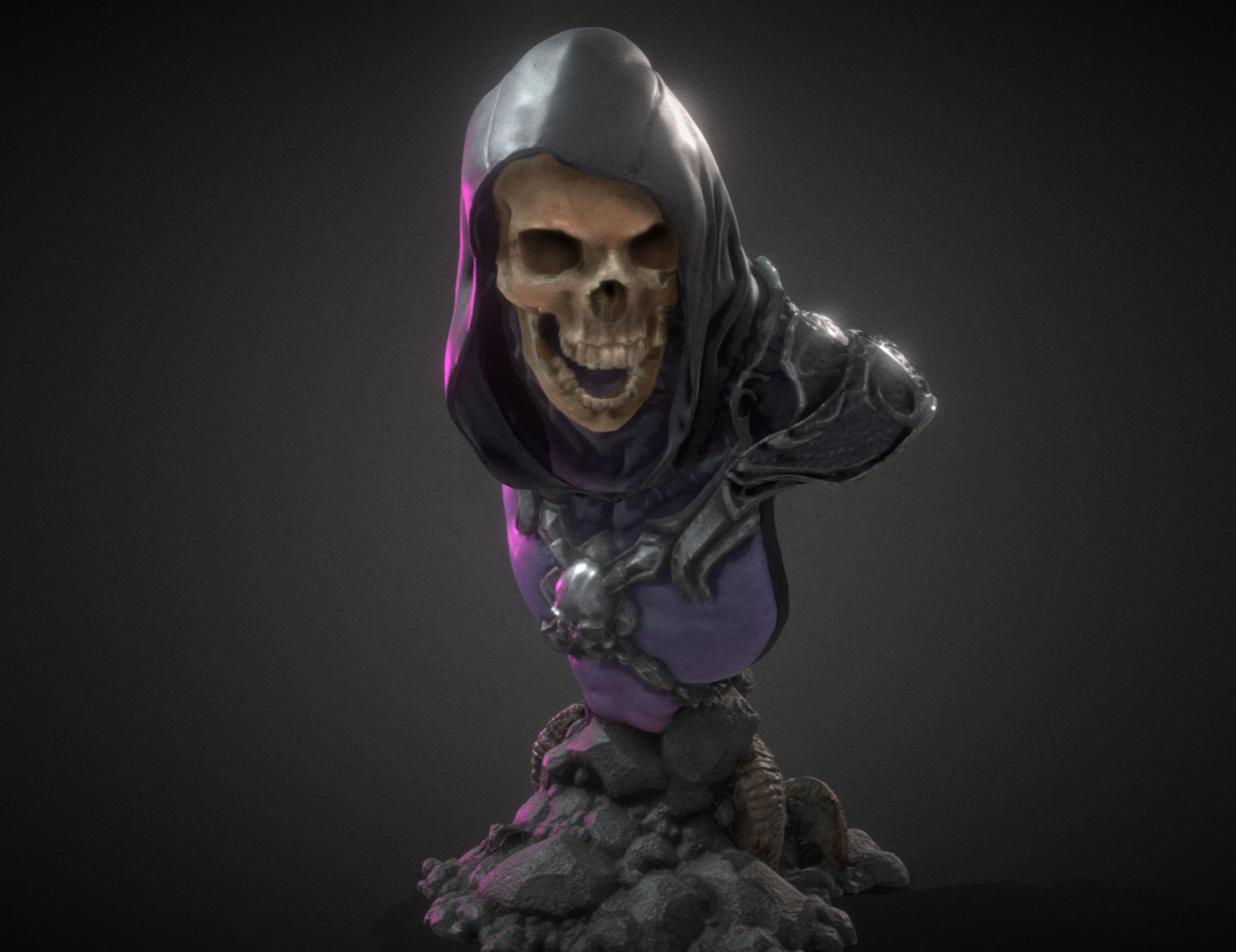 Skeletor bust 3D model 3D printable | CGTrader