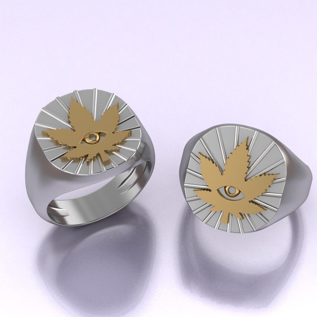 marijuana ring 3D model 3D printable | CGTrader
