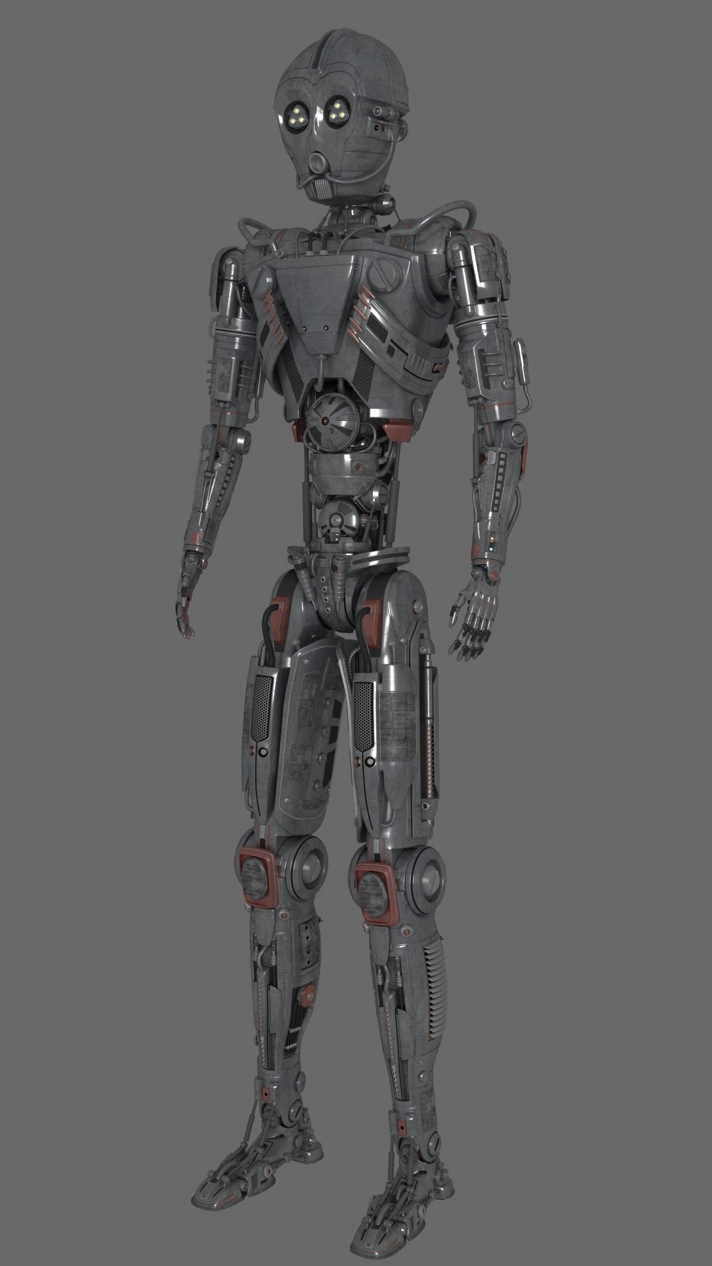 Protocol droid 3D model animated | CGTrader