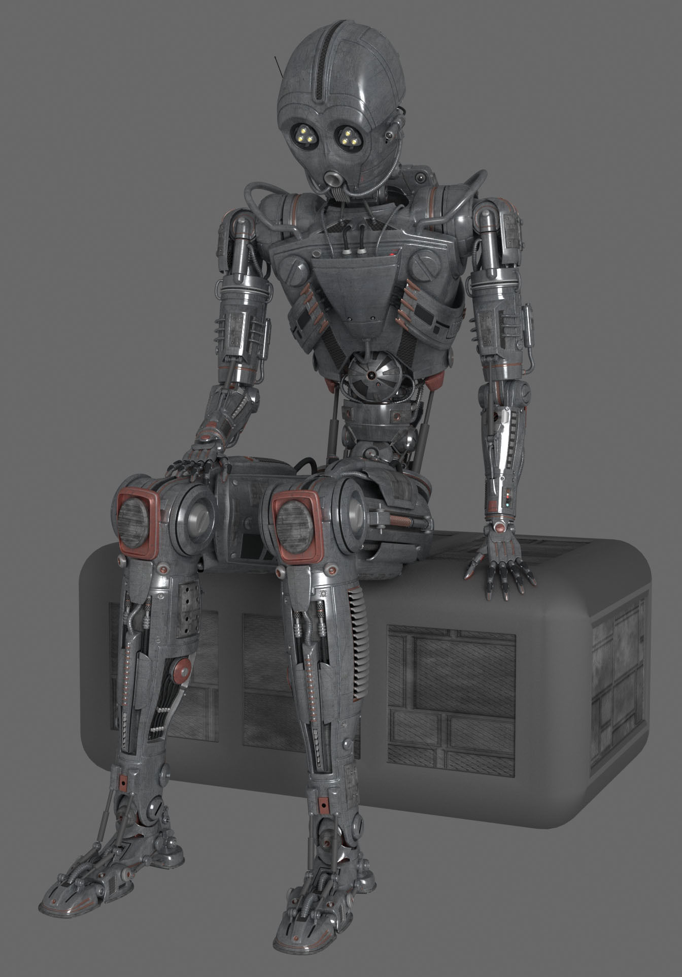 Protocol droid 3D model animated | CGTrader