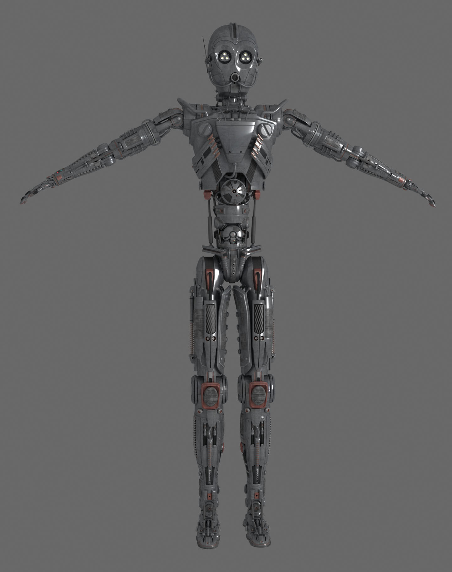 Protocol droid 3D model animated | CGTrader