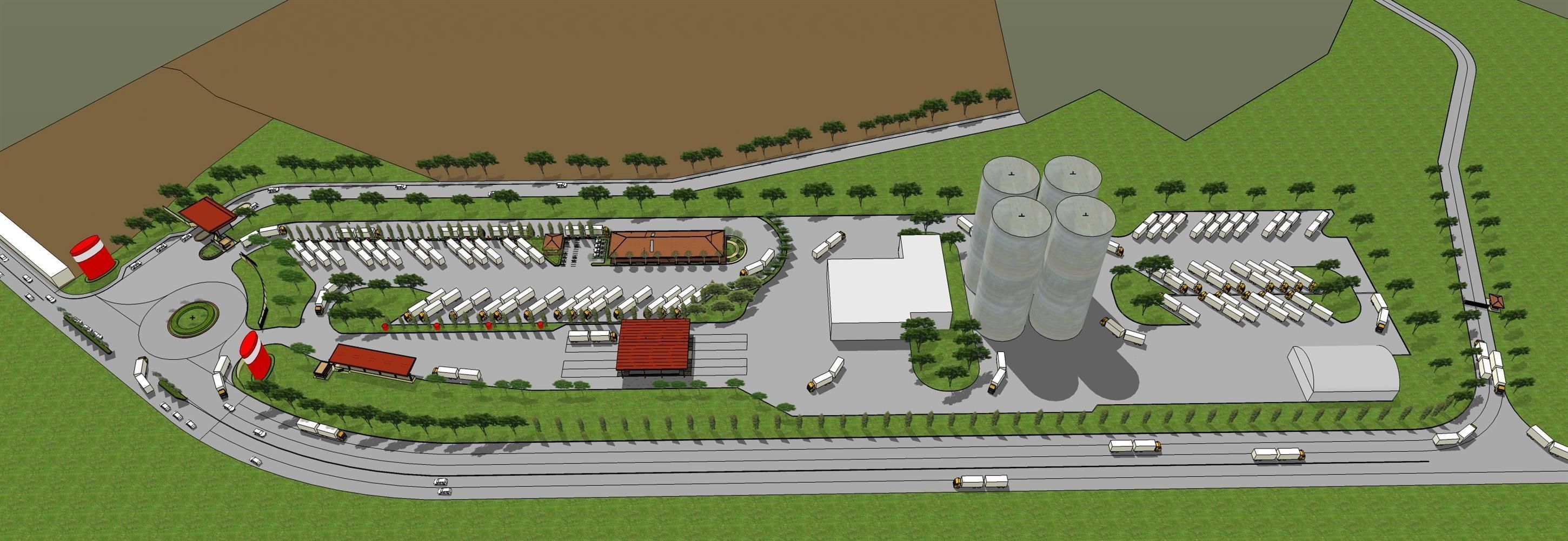 Layout for Cement plant entrance 3D model | CGTrader