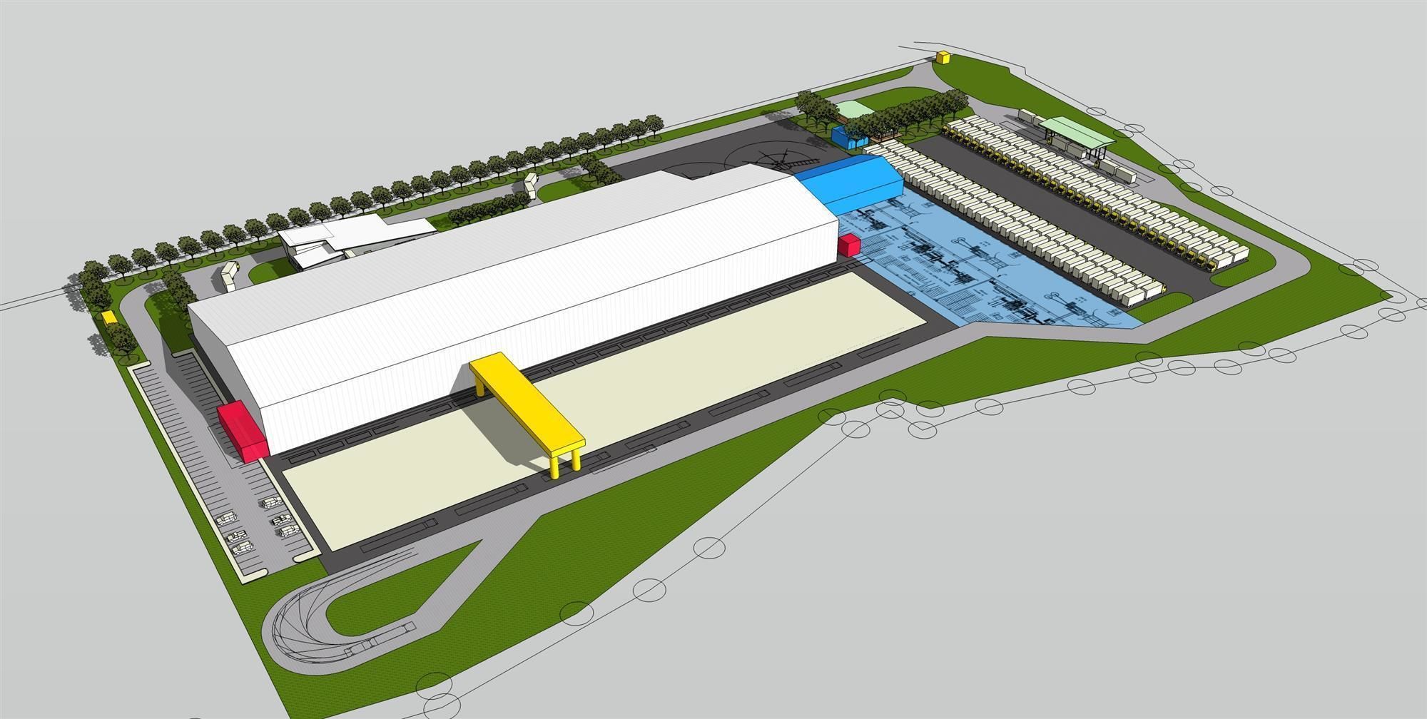 Layout for Precast factory and office 3D model | CGTrader