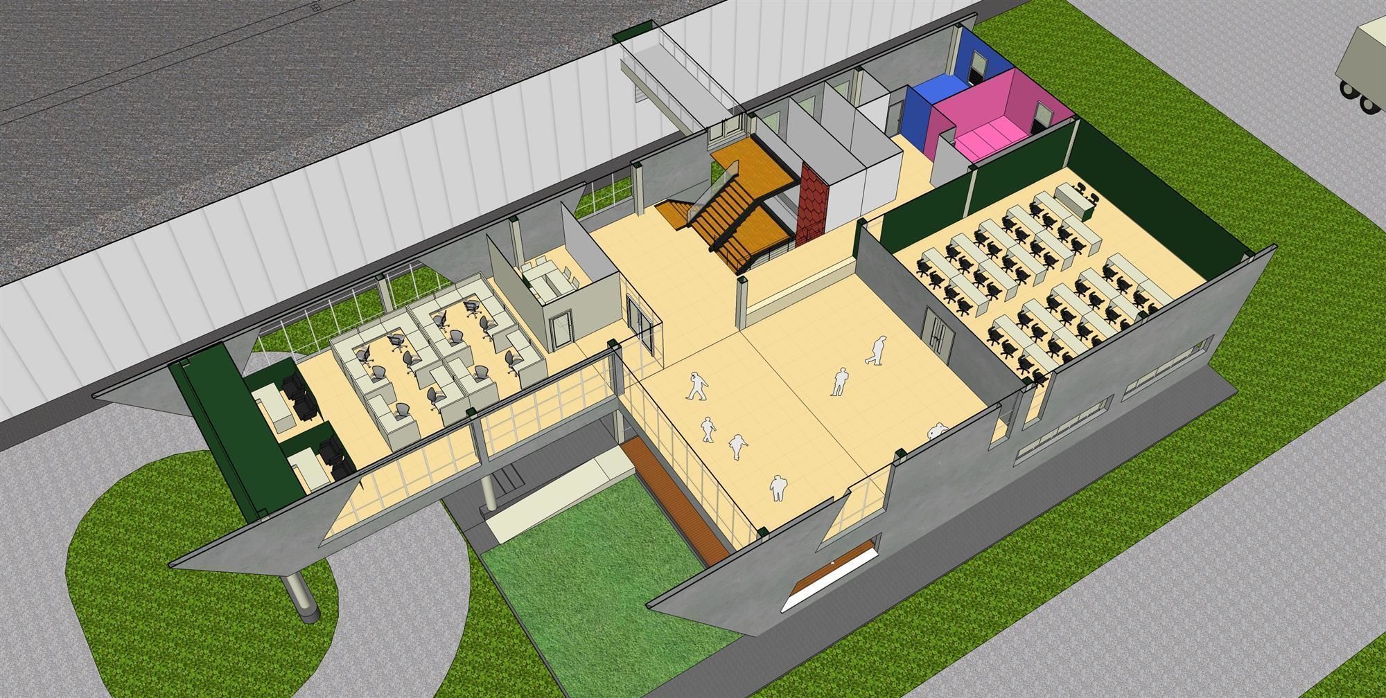 Layout for Precast factory and office 3D model | CGTrader