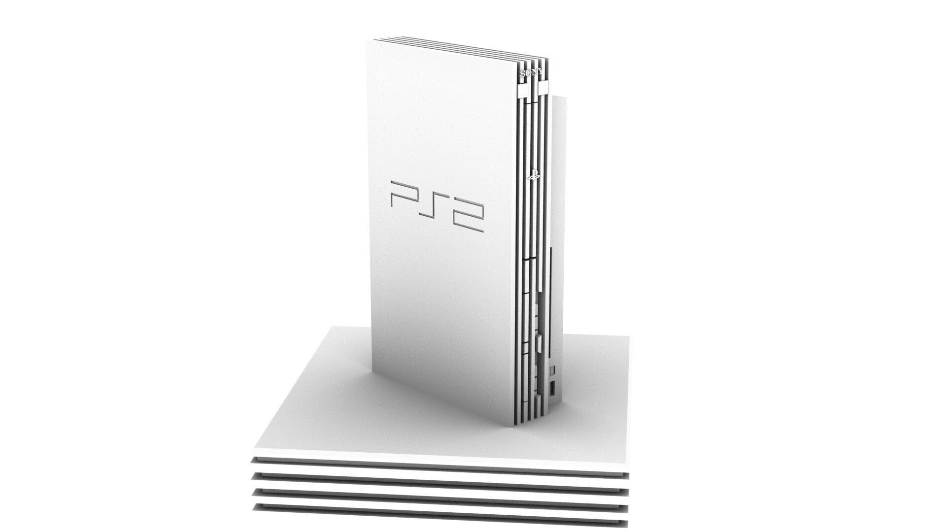 3D model PlayStation 2 Low Poly console VR / AR / low-poly | CGTrader