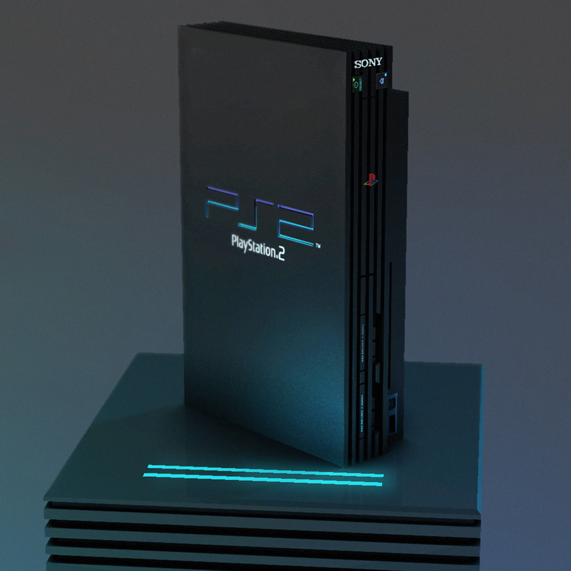3D model PlayStation 2 Low Poly console VR / AR / low-poly | CGTrader