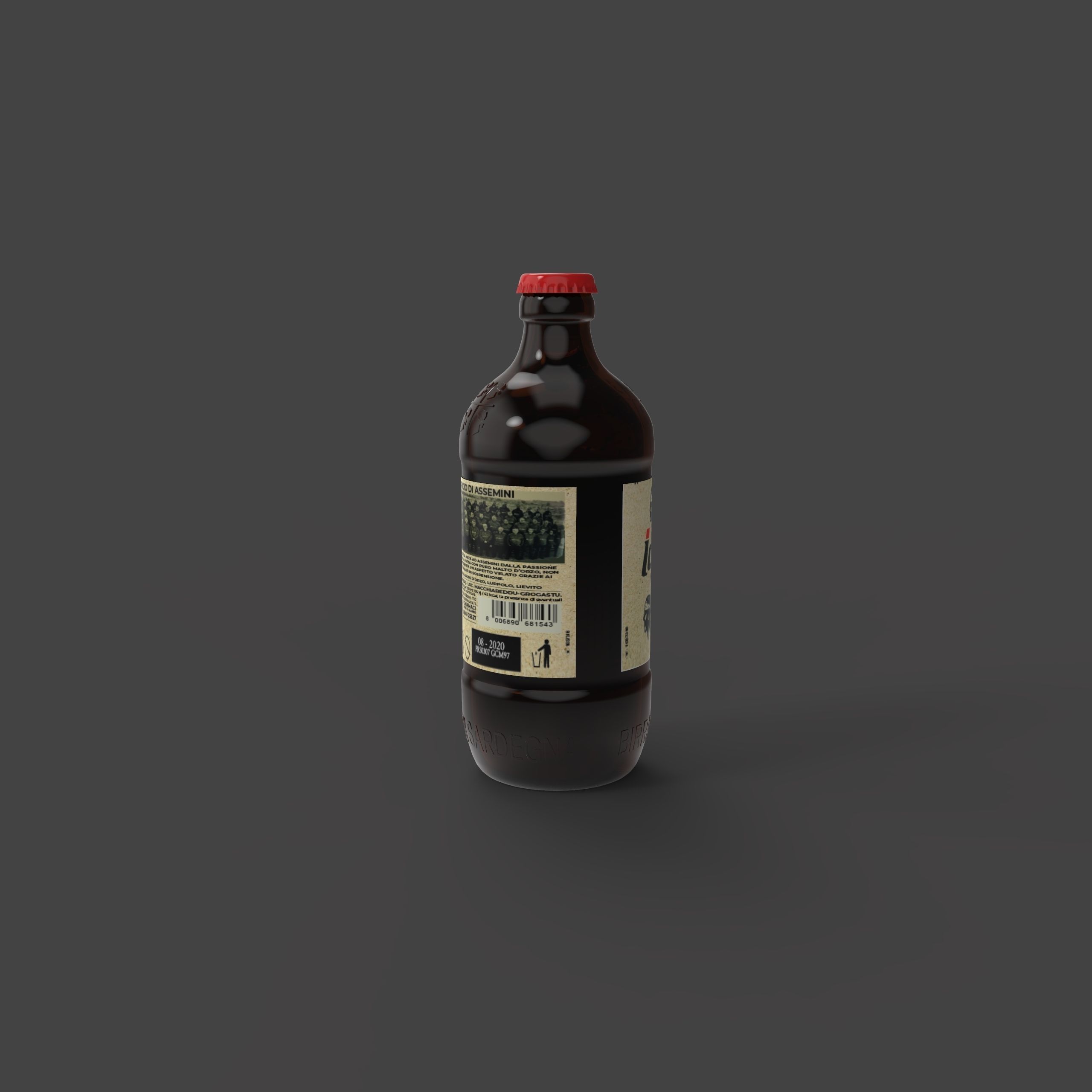 Ichnusa Non Filtrata beer bottle free 3D model | CGTrader