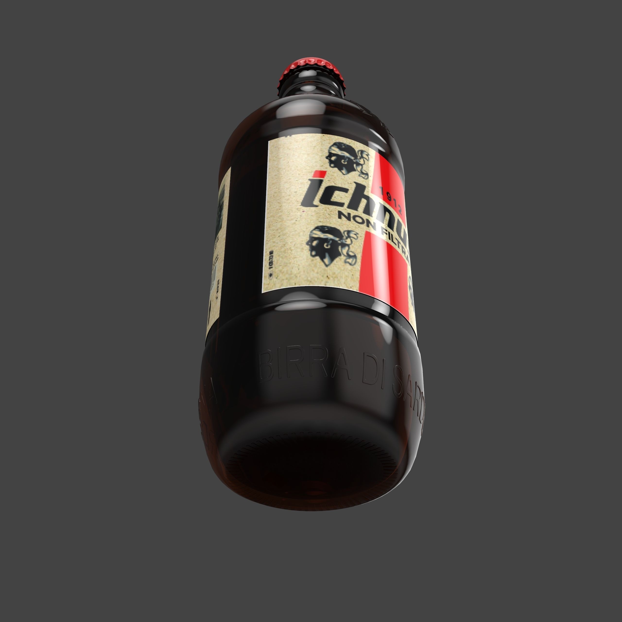 Ichnusa Non Filtrata beer bottle free 3D model | CGTrader