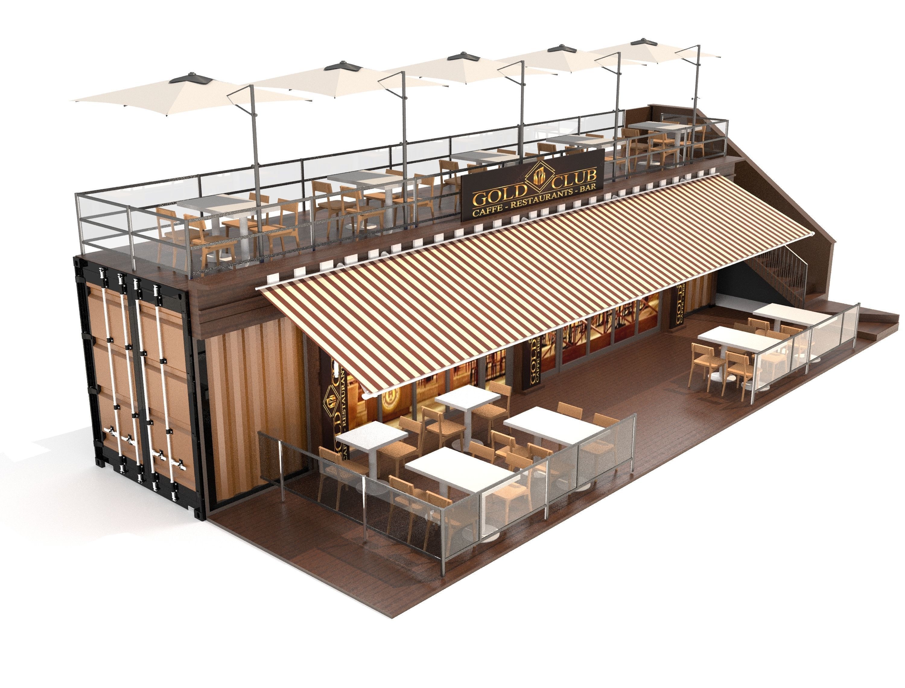 Coffee pavilion 3D model | CGTrader