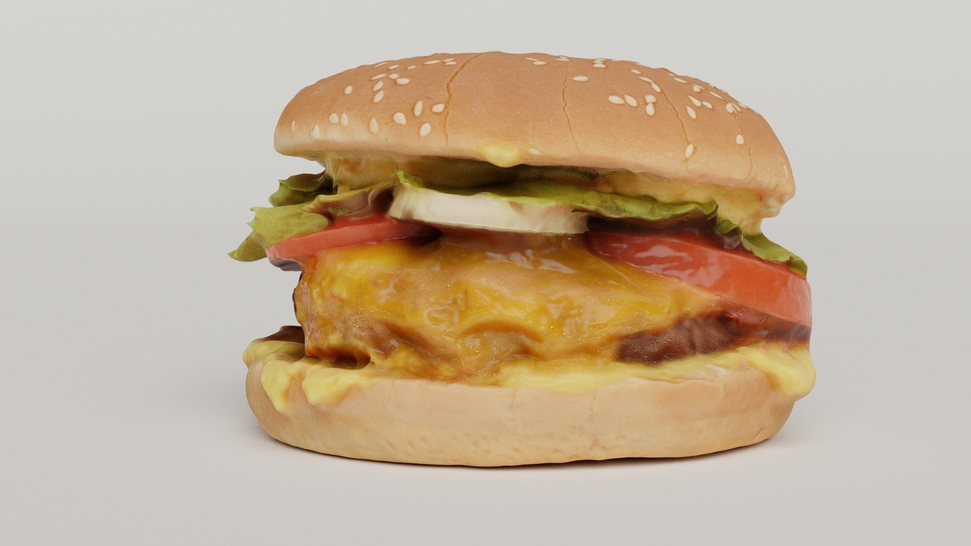 Burger realistic photoscanned 3D model | CGTrader