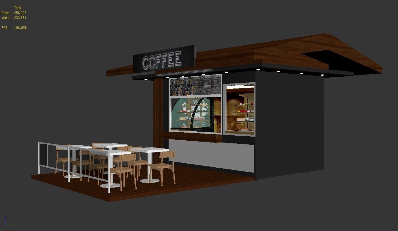 Coffee pavilion 3D model | CGTrader