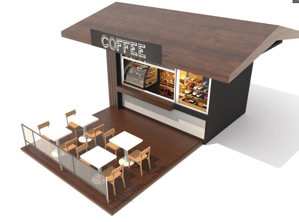 Coffee pavilion 3D model | CGTrader