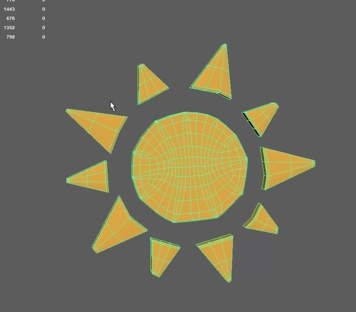 Cartoon sun 3D model rigged | CGTrader