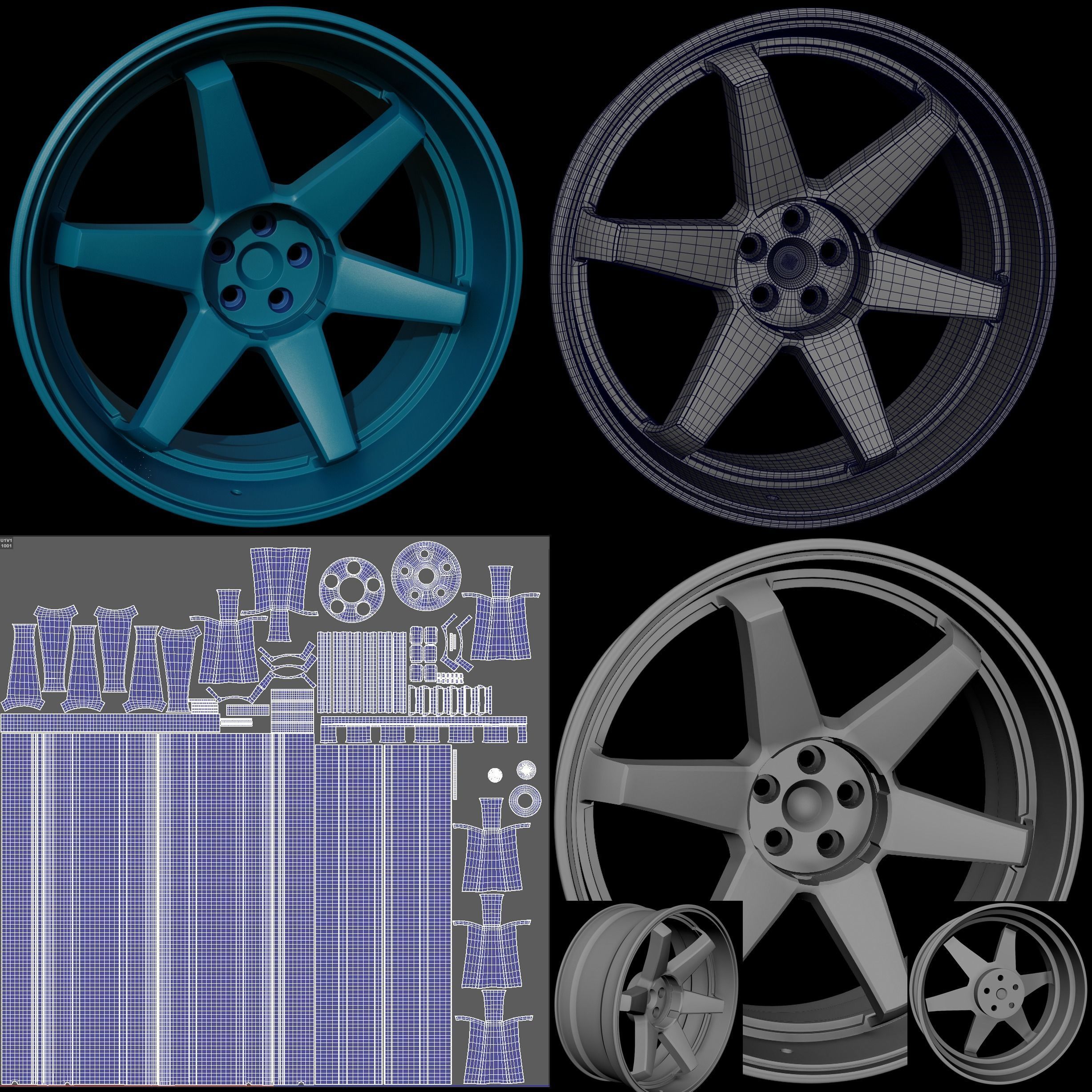 3D rim models for cars 3D model | CGTrader