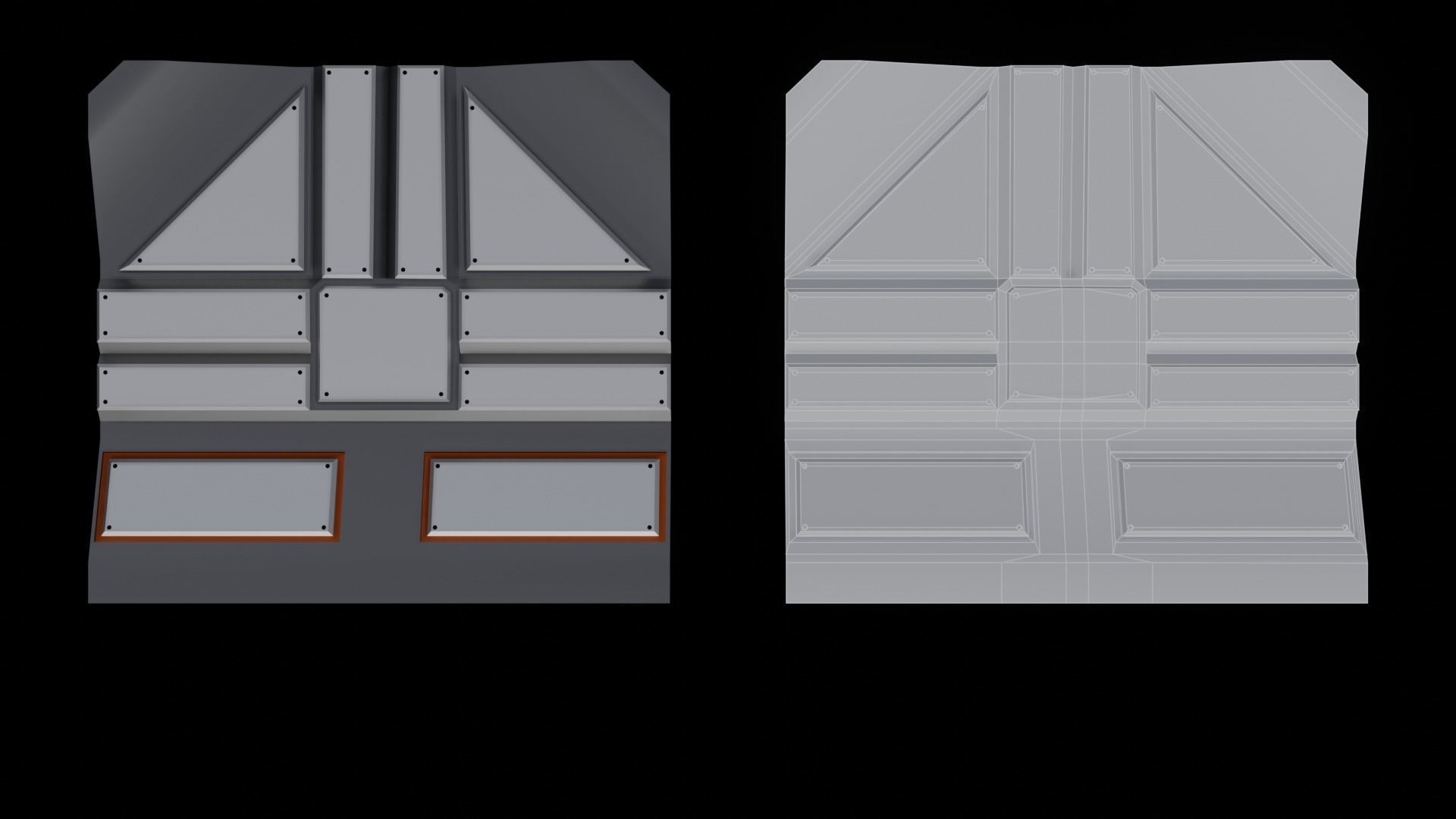 3D model Modular Scifi Hallway VR / AR / low-poly | CGTrader