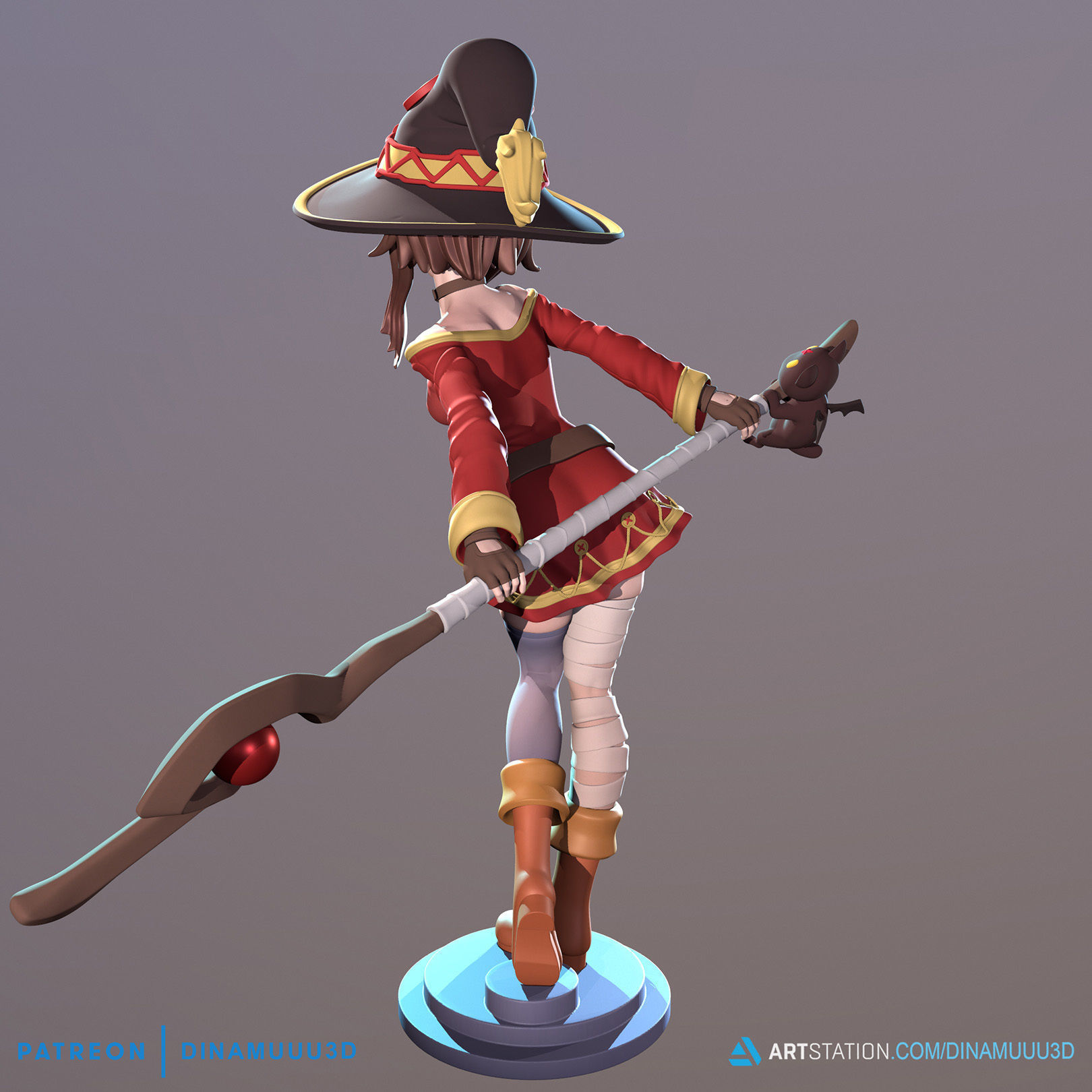 Megumin and Chomusuke Main Version 3D Print Model 3D model 3D printable ...