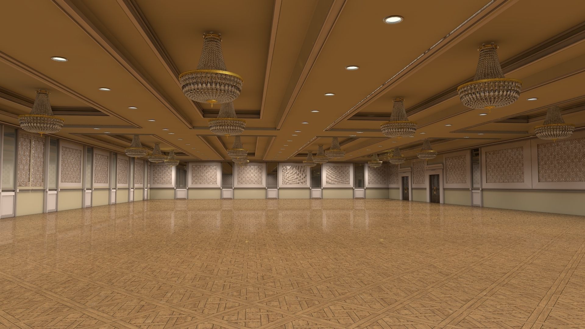 Hotel Ballroom 6 3D model | CGTrader