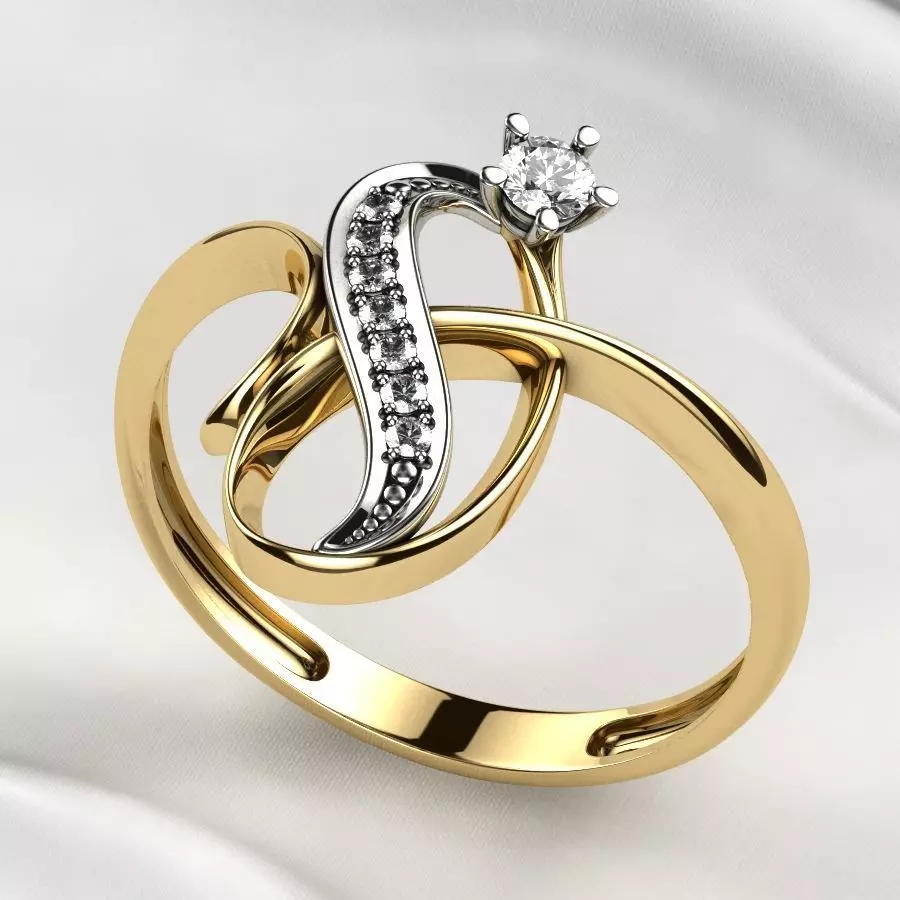 Rhodium Plating Gold Ring 3D model 3D printable | CGTrader