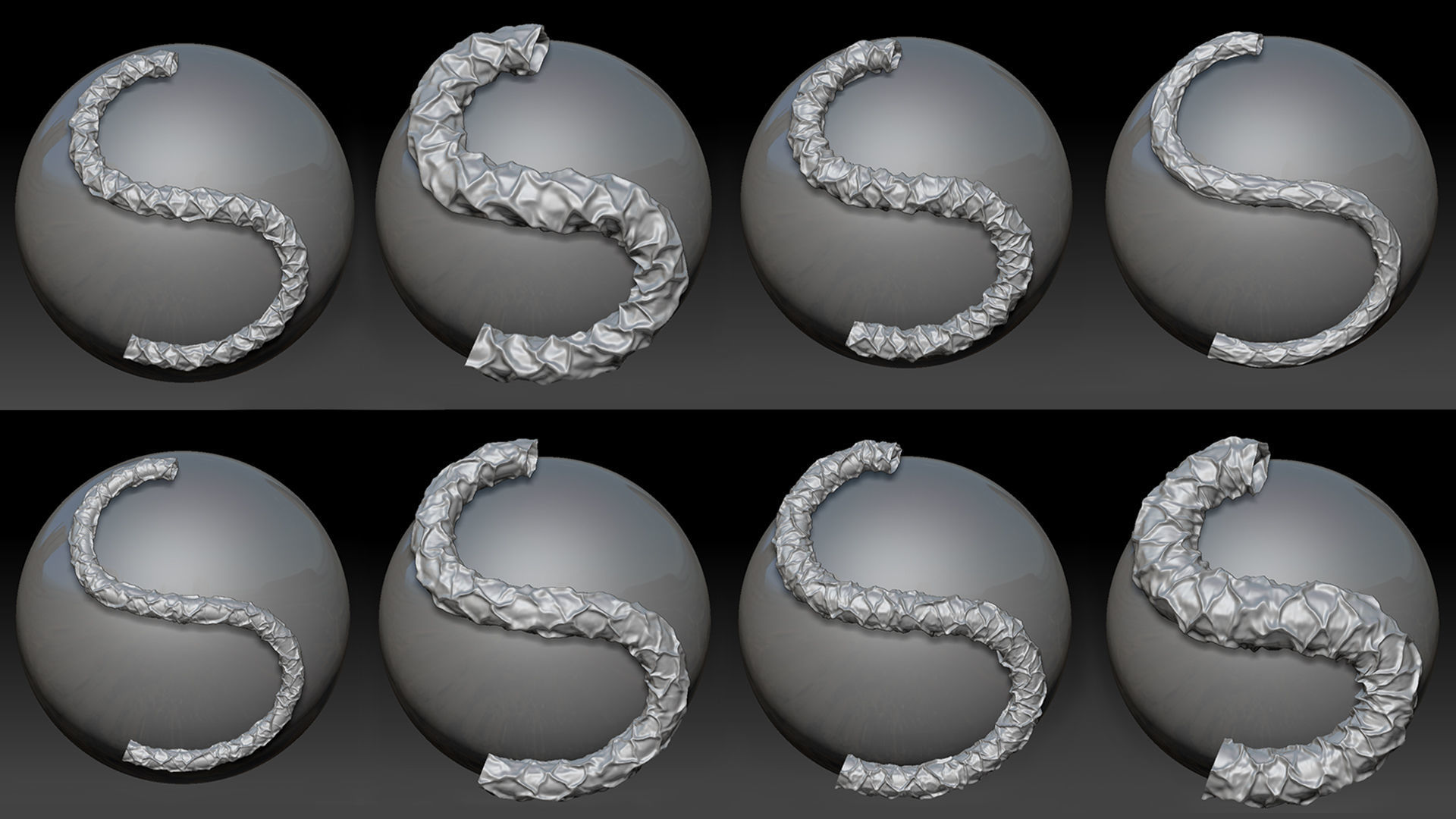132 Zbrush Cables hoses pipes Brushes IMM curve and OBJ Meshes 3D model ...