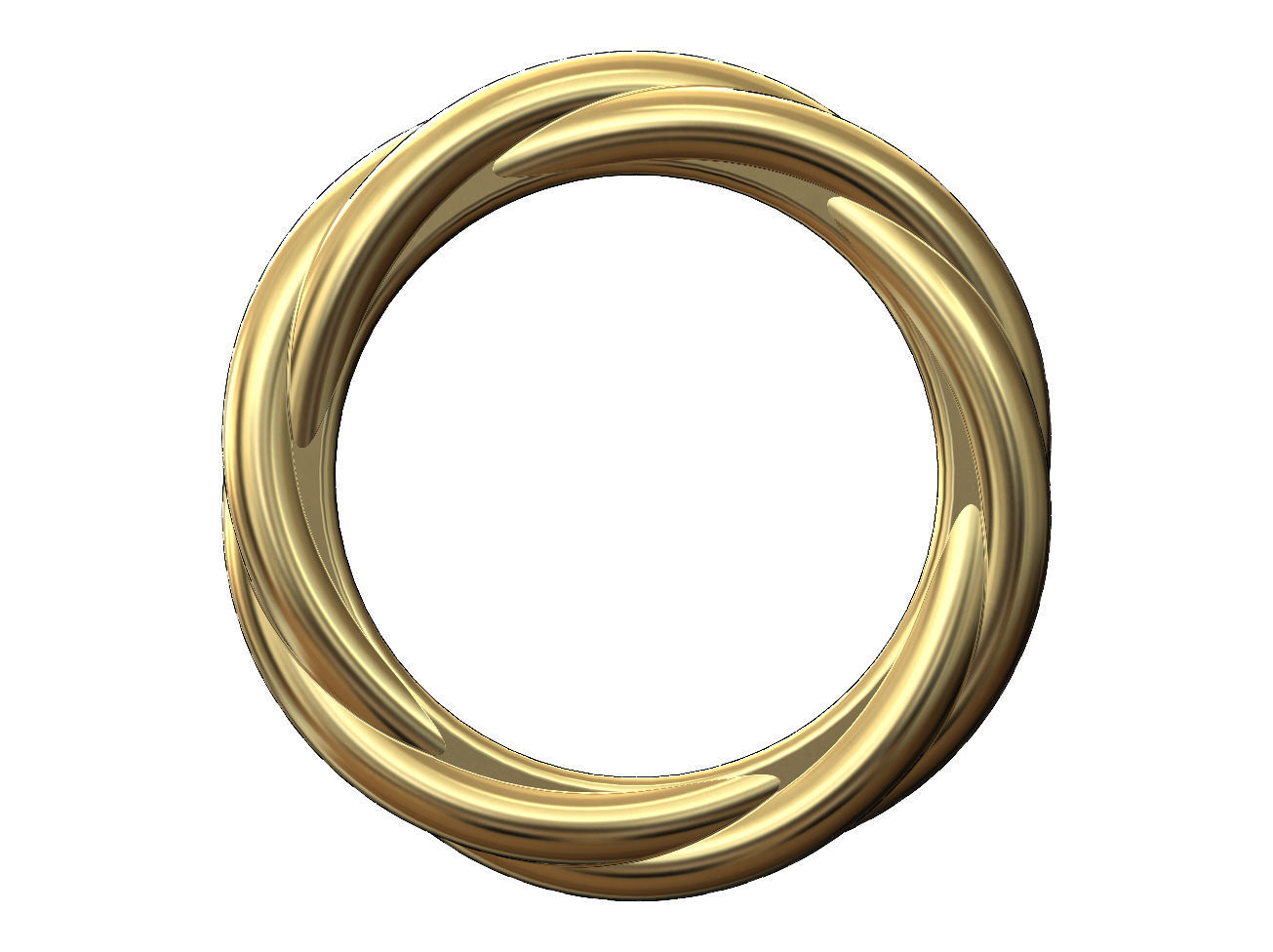 Classic braided rope wedding and engagement low profile ring 3D model ...