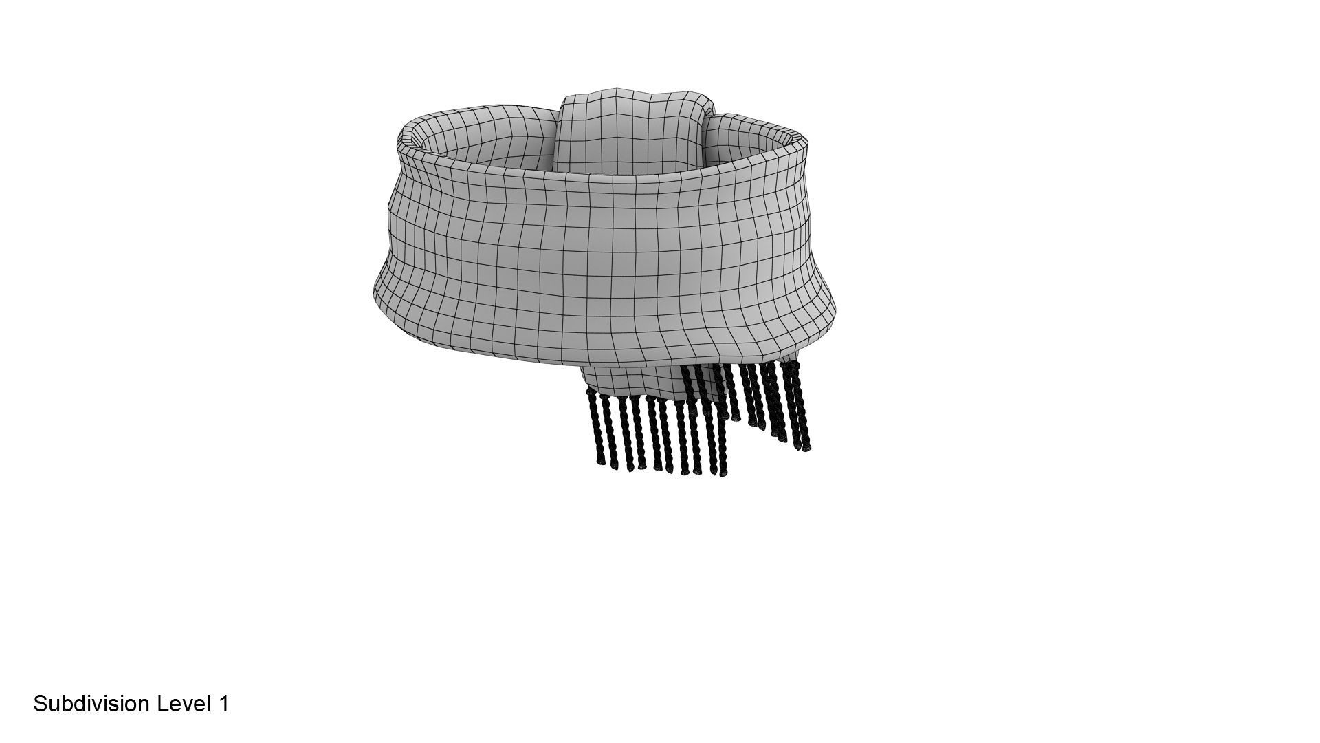 Knitted wool scarf 3D model | CGTrader