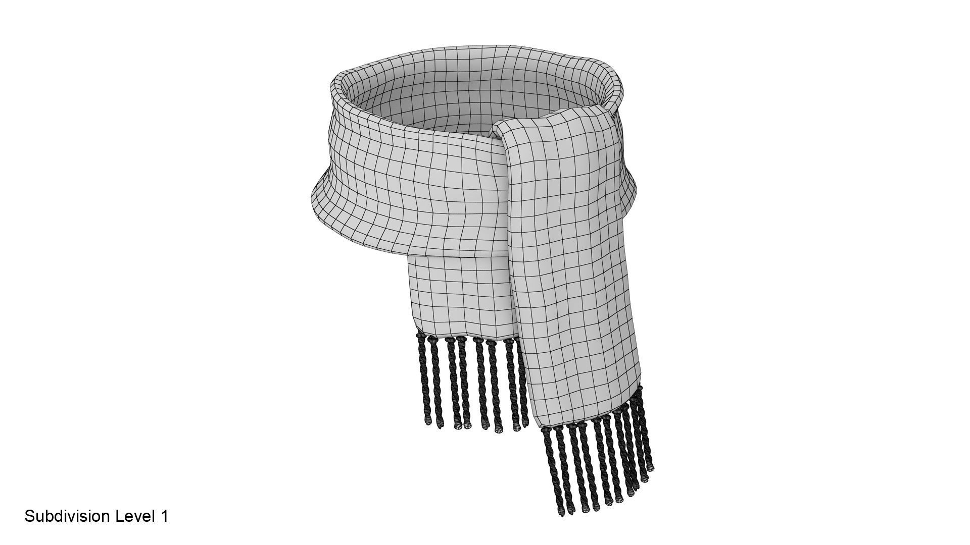 Knitted wool scarf 3D model | CGTrader