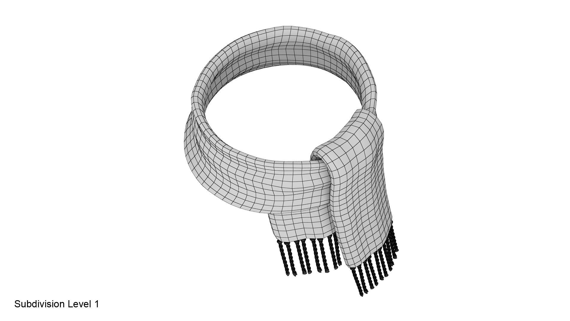 Knitted wool scarf 3D model | CGTrader