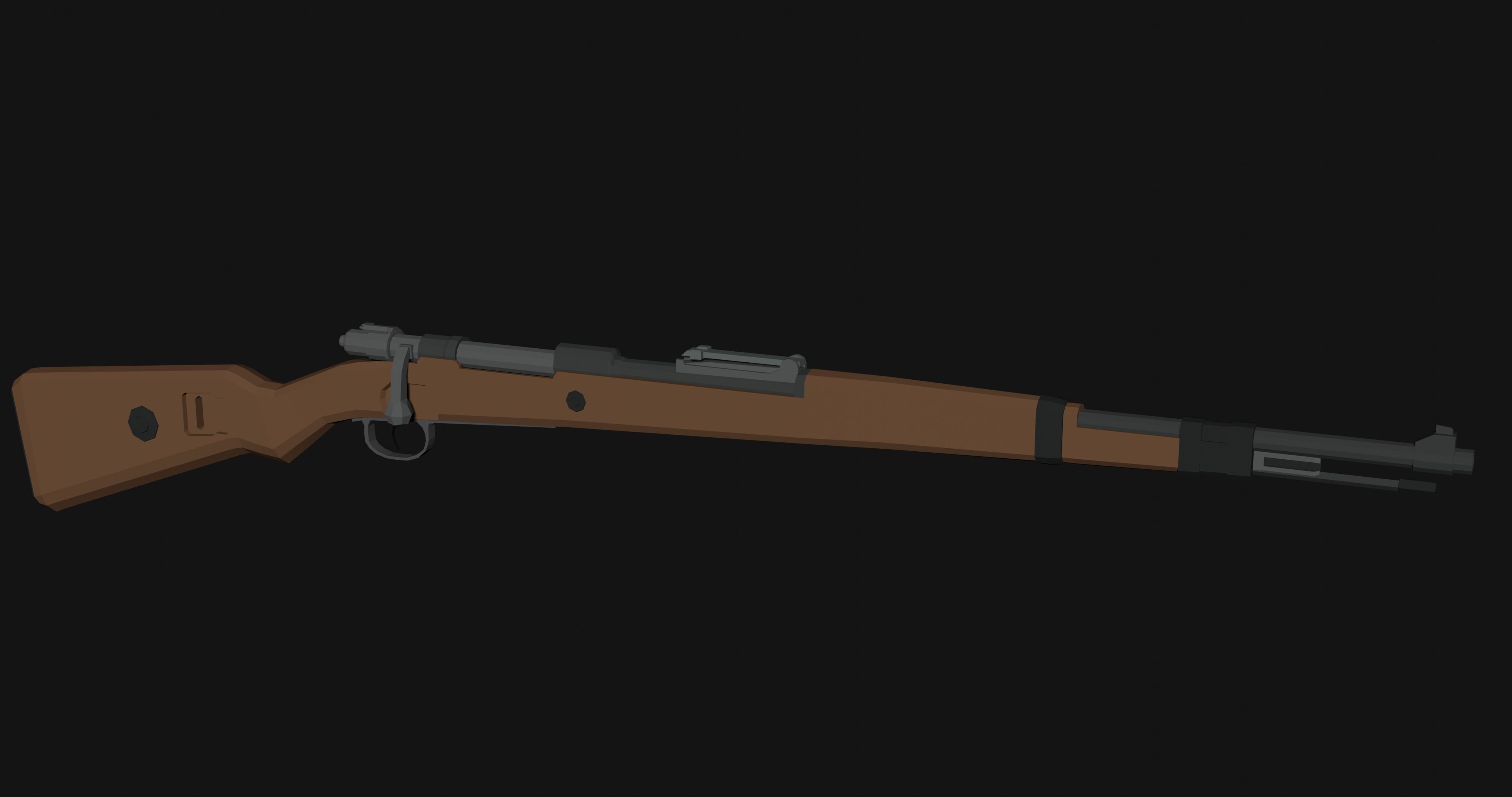 3D model Mauser 98k German WW2 Low Poly isometric VR / AR / low-poly ...